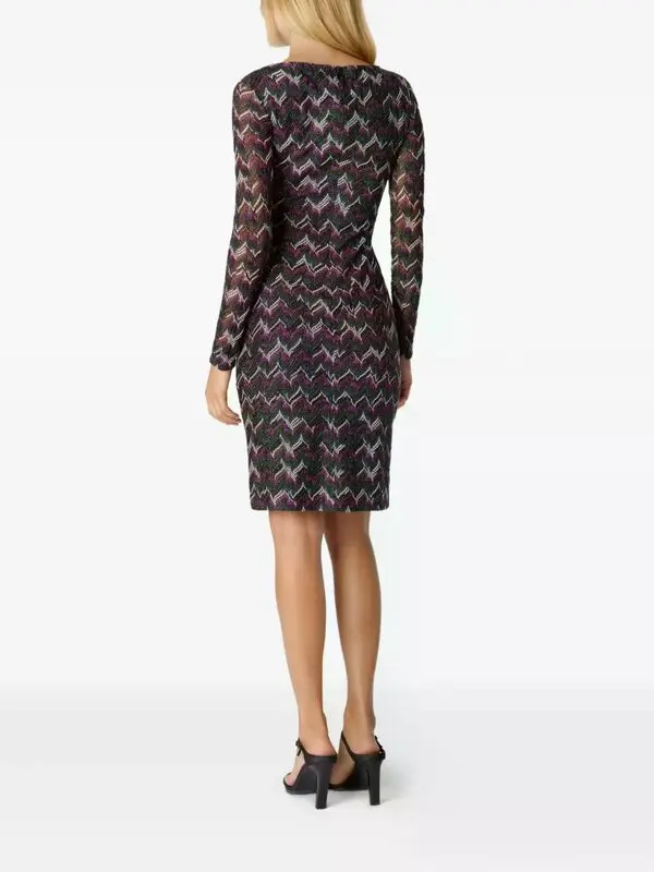 Missoni Zigzag-pattern Long-sleeve Mini Dress