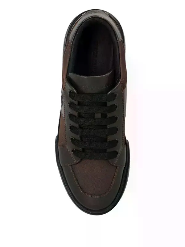 Giorgio Armani Logo-embellished Leather Sneakers