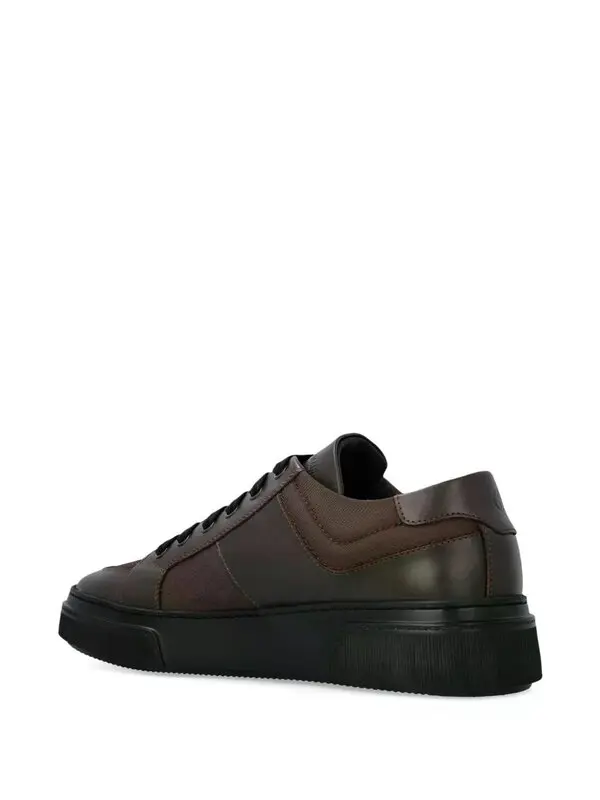Giorgio Armani Logo-embellished Leather Sneakers