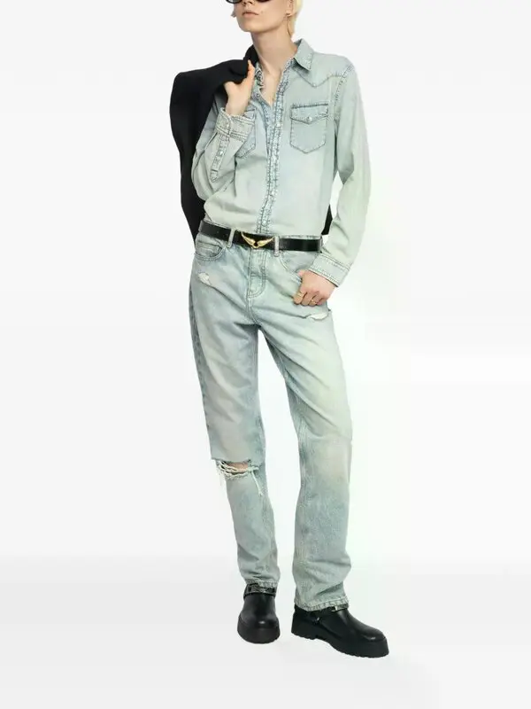 Zadig&Voltaire Stud-embellished Denim Shirt