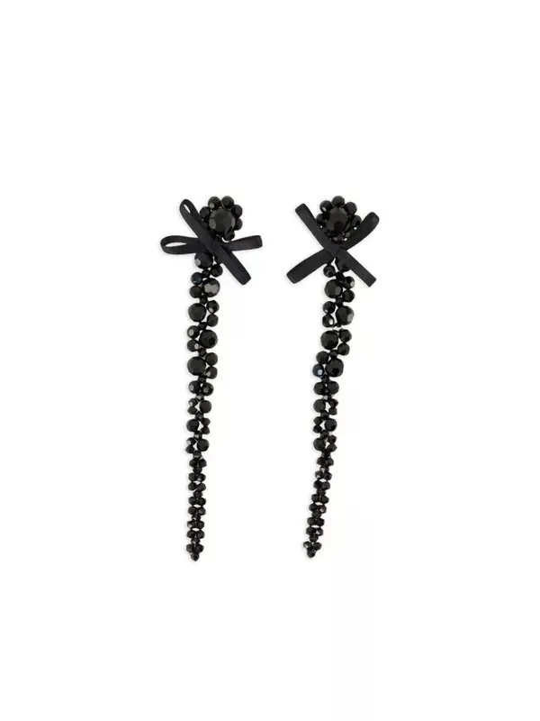 Simone Rocha Crystal-embellished Drop Earrings - Black