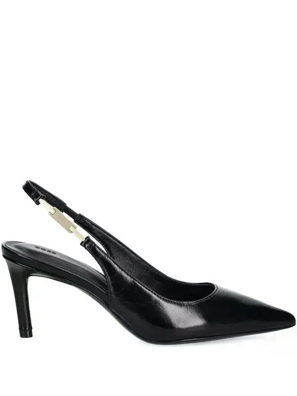 BOSS 75mm Leather Slingback Pumps