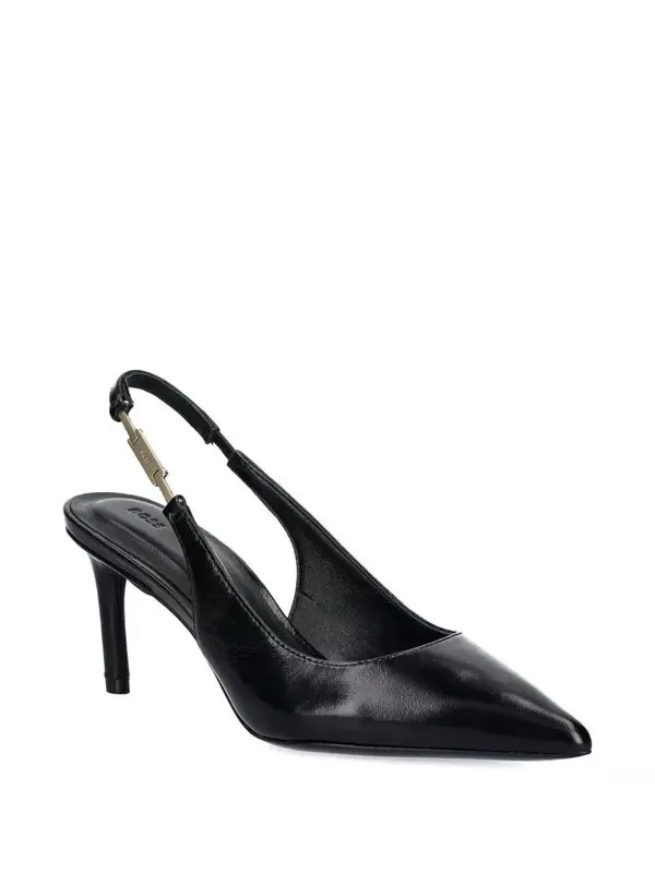 BOSS 75mm Leather Slingback Pumps
