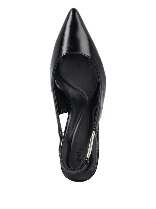 BOSS 75mm Leather Slingback Pumps