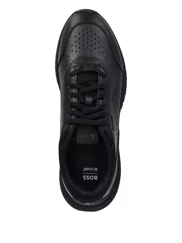 BOSS Perforated Leather Sneakers