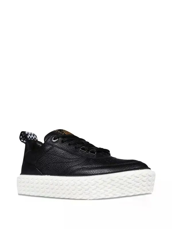Lanvin Textured Sole Low-Top Sneakers In Black - 18% Off  display picture 1