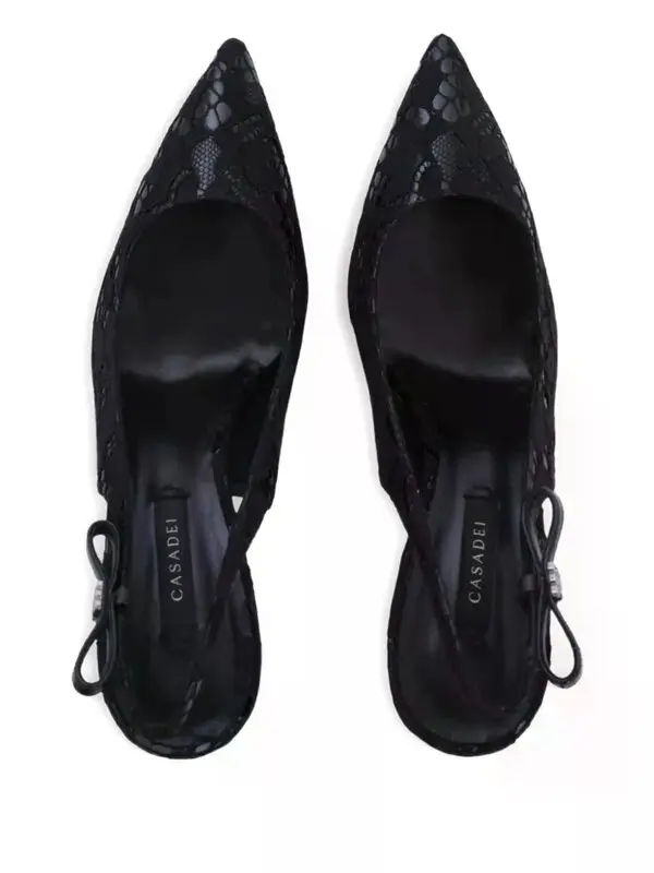 Casadei Lace Slingback Pumps