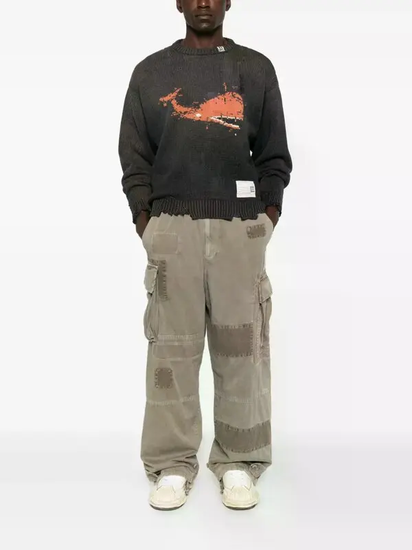 Mihara Yasuhiro Whale Intarsia-knit Sweater