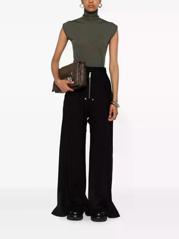 Rick Owens Zip-fly Wide Leg Trousers - Black