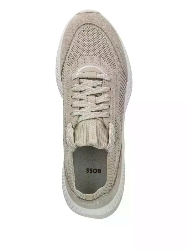 BOSS Mesh Suede Sneakers