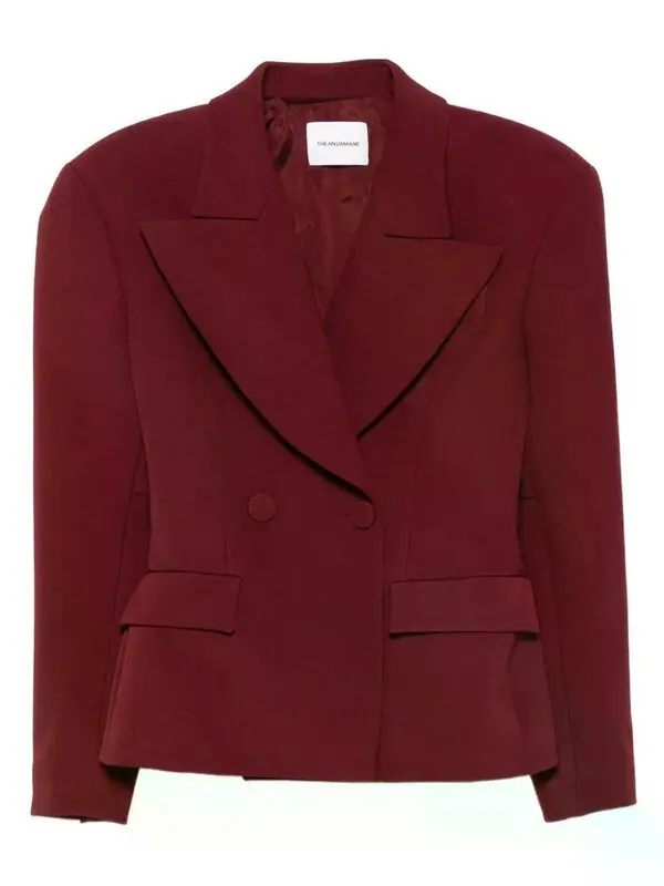 Andamane Double-breasted Jacket - Red