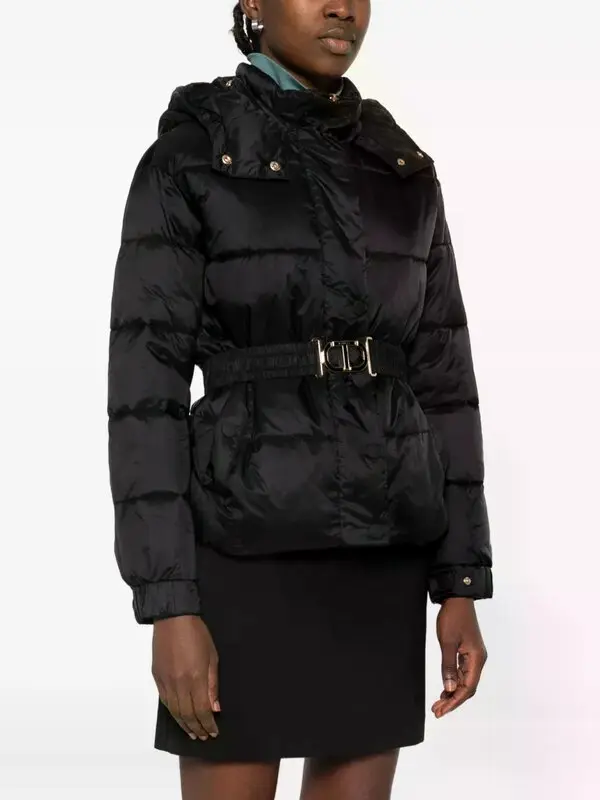 TWINSET Hooded Belted Puffer Jacket