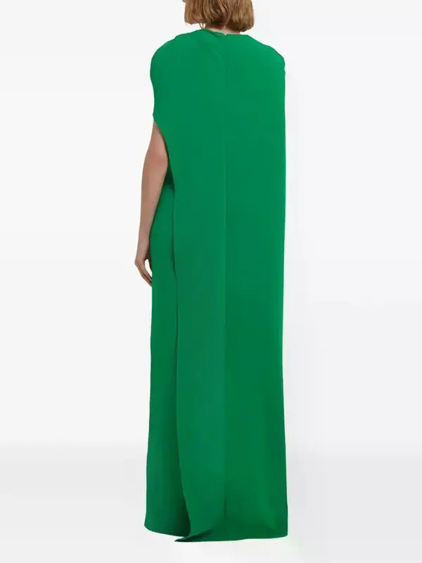 Safiyaa Asymmetric Cape Column Gown