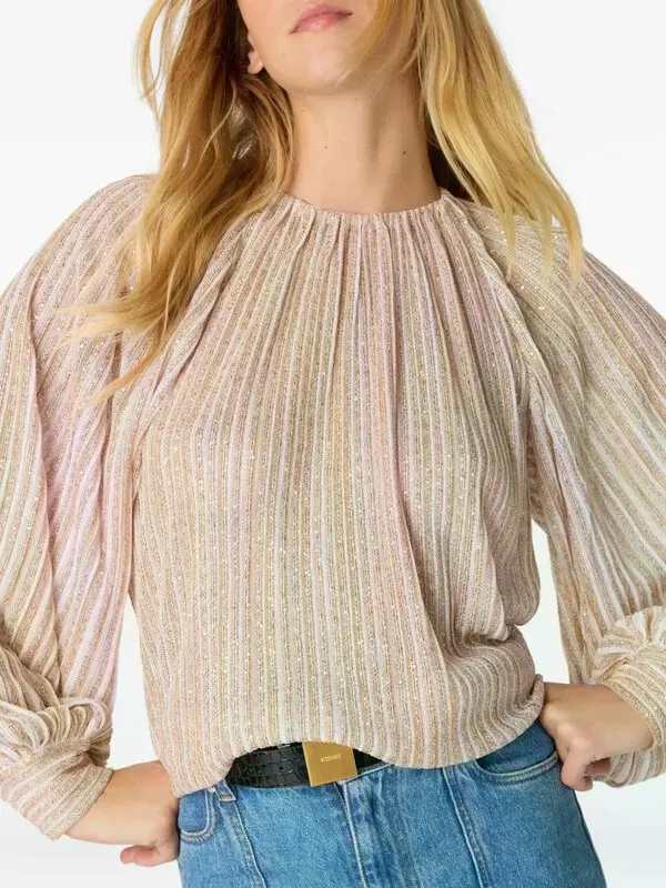 Missoni Striped Blouse With Gathered Neckline