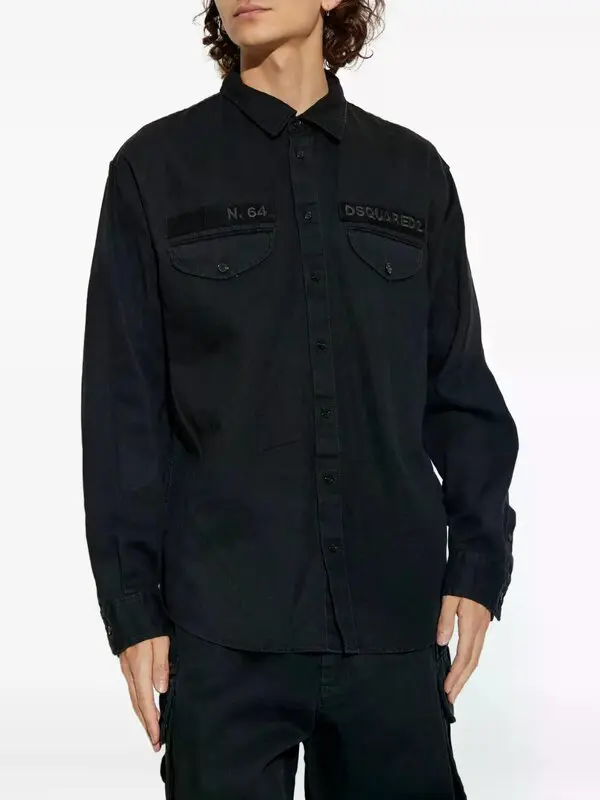 Dsquared2 Logo-embroidered Cotton Shirt