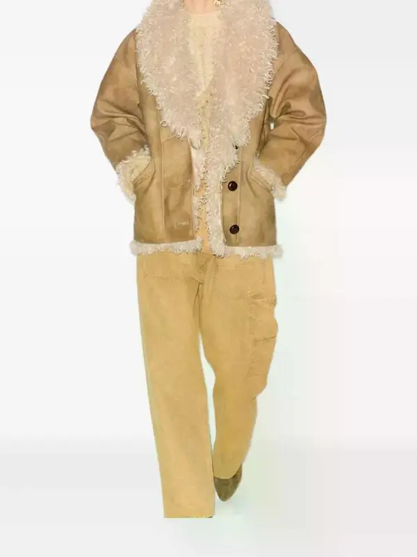 Isabel Marant Étoile Clea Faux-shearling Collar Coat - Brown