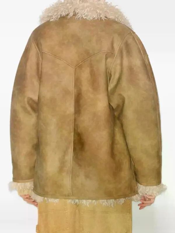 Isabel Marant Étoile Clea Faux-shearling Collar Coat - Brown