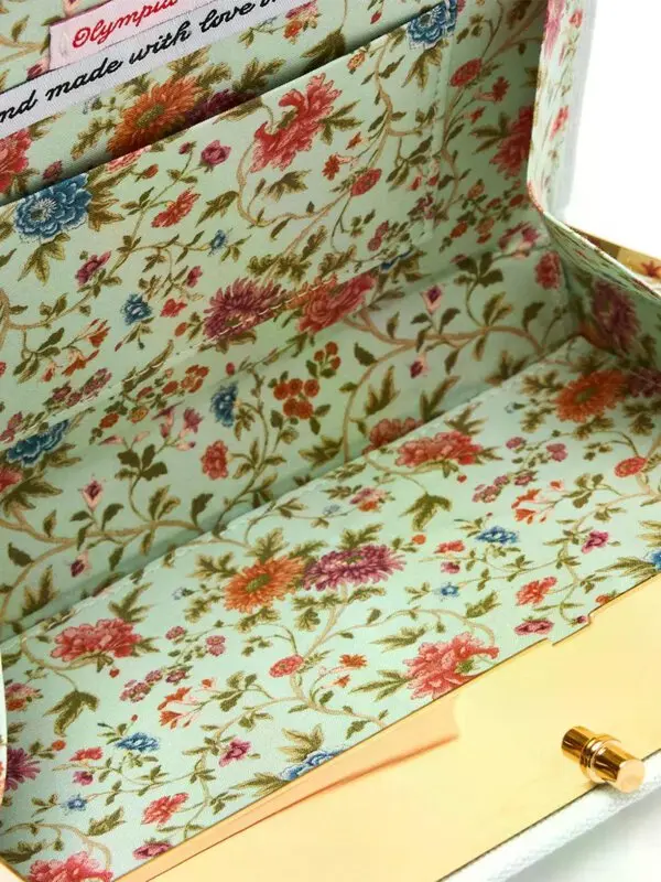 OLYMPIA LE-TAN Embroidered Doves Clutch - Blue