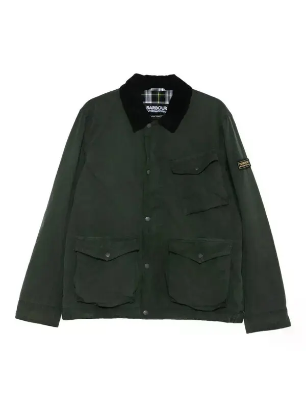 Barbour Flap-pocket Jacket With Corduroy Collar