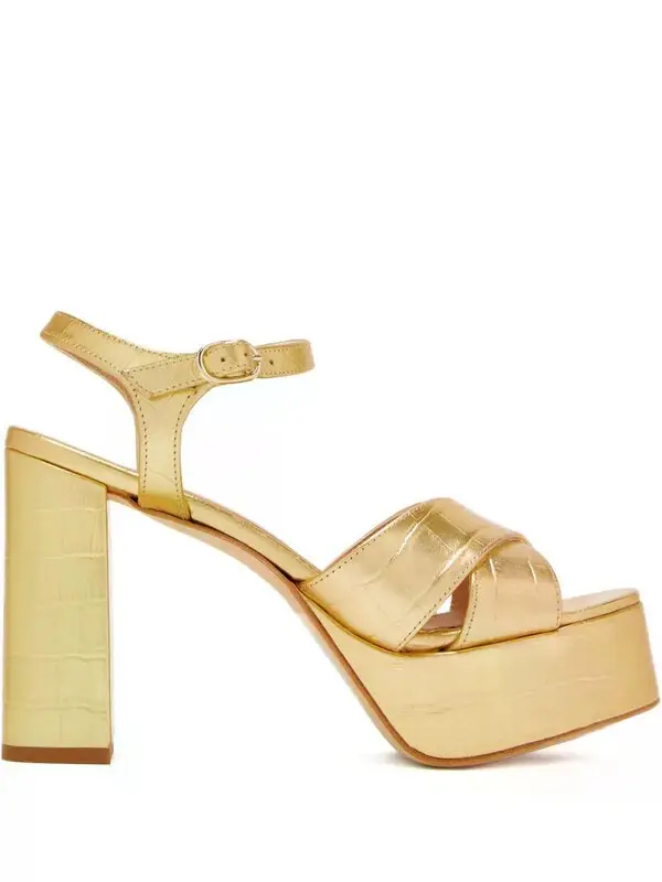 ANDREA GOMEZ 110mm Croc-embossed Platform Sandals