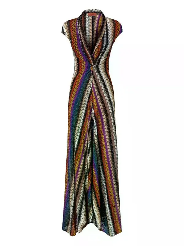 Missoni Stripe-Pattern Maxi Dress - Multicolour - 30% Off | Editorialist
