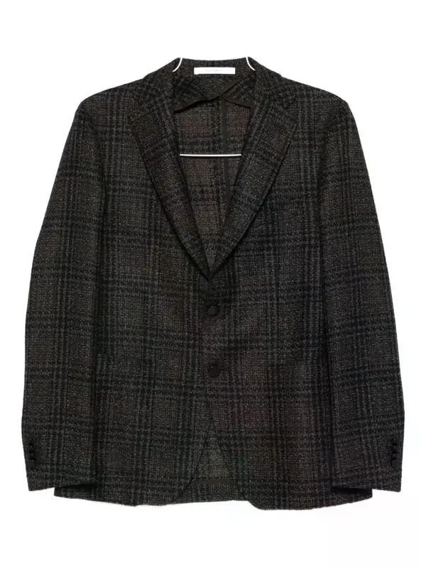 Tagliatore Checked Two-button Jacket - Grey