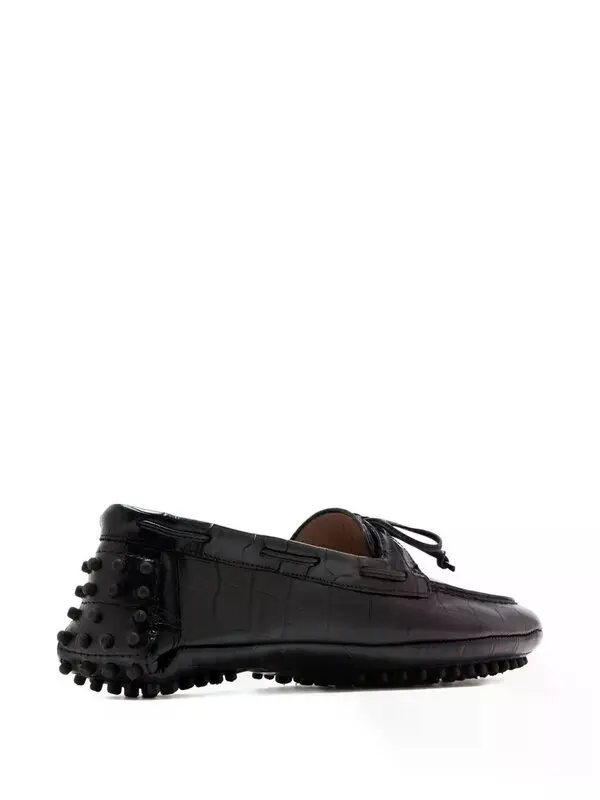 Le Monde Beryl Driver Embossed Moccasins - Black
