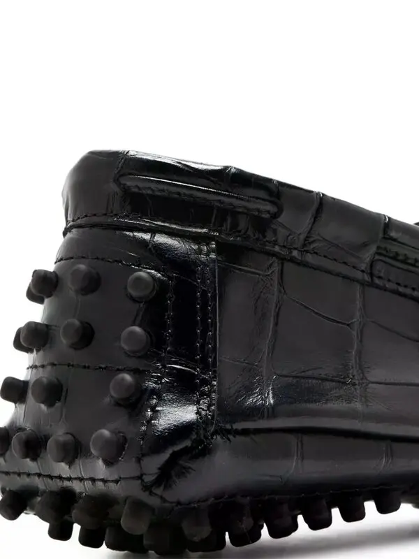 Le Monde Beryl Driver Embossed Moccasins - Black