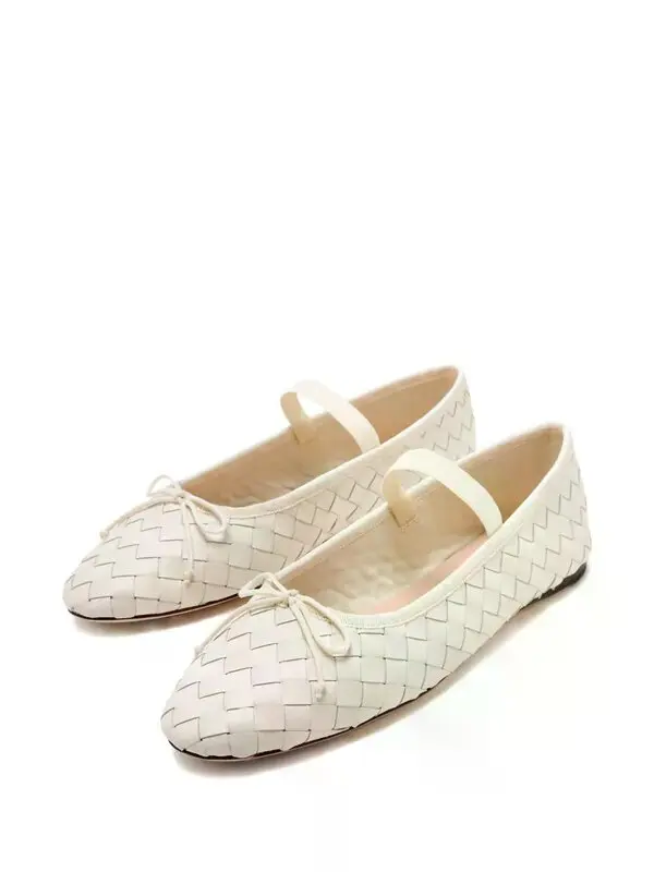 LOEFFLER RANDALL Leonie Woven Ballet Flats - Neutrals