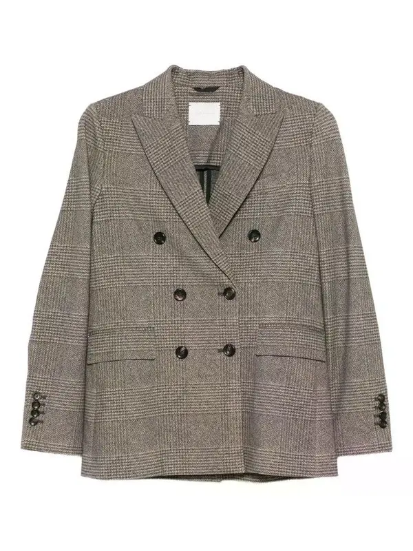 CIRCOLO 1901 Checked Double-breasted Jacket