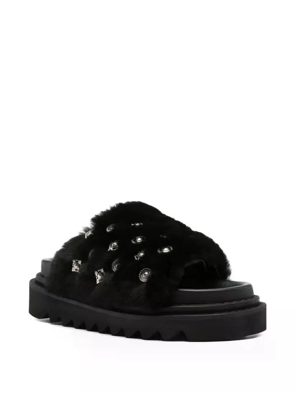Toga 40mm Studded Shearling Sandals