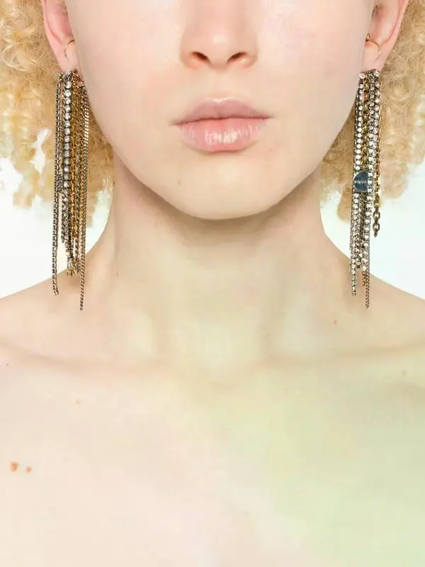Alexander McQueen Crystal-embellished Chain Earrings