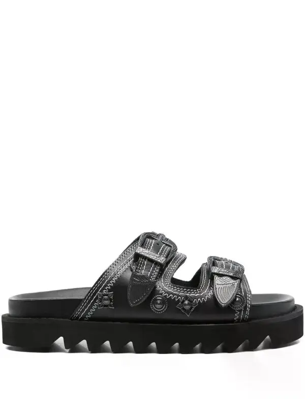 Toga Embellished-buckle Sandals - Black