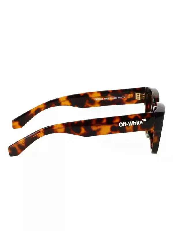 Off-White Tortoiseshell Round-frame Sunglasses