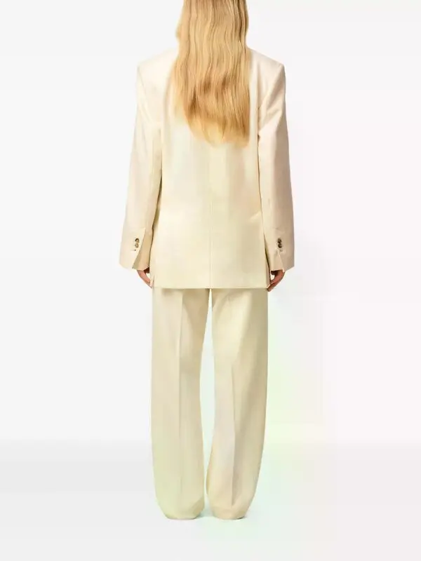AMI Paris Loose Double-breasted Wool Jacket - Neutrals