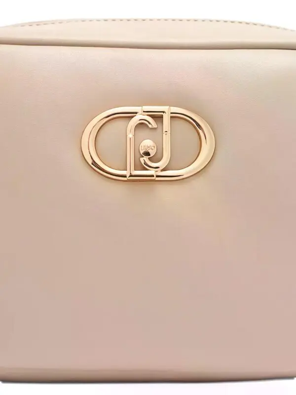 Liu Jo Logo-plaque Cross Body Bag With Chain Strap - Neutrals