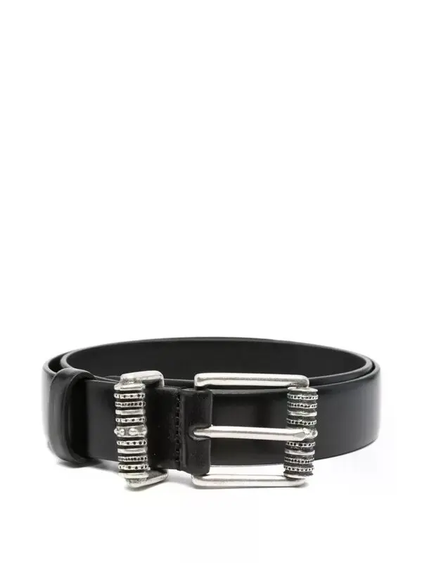 Ba&sh Buckle Leather Belt - Black