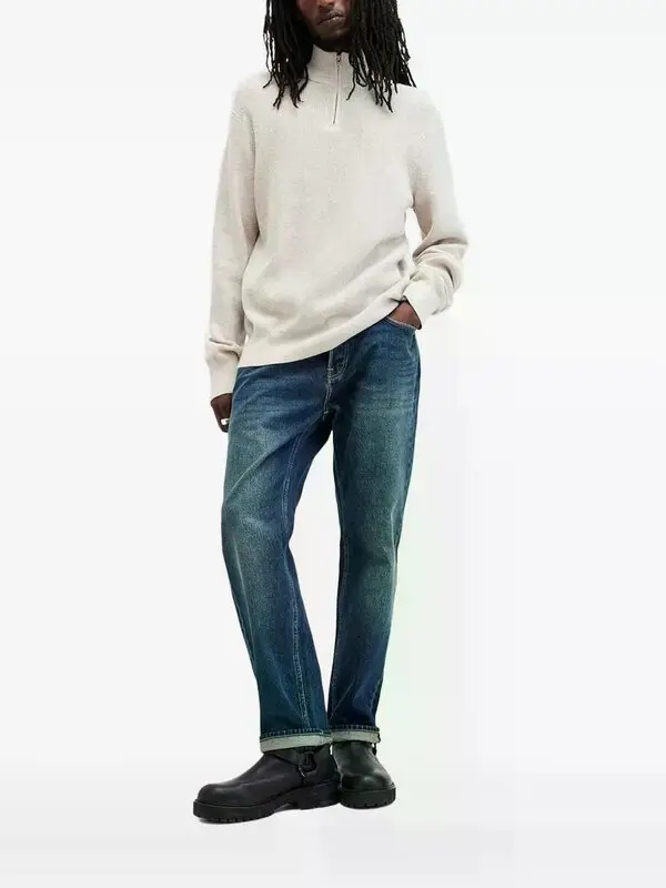 ALLSAINTS Waffle-knit Half-zip Sweater