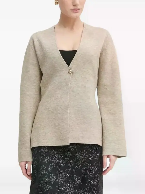 BRUUNS BAZAAR Single-button V-neck Cardigan