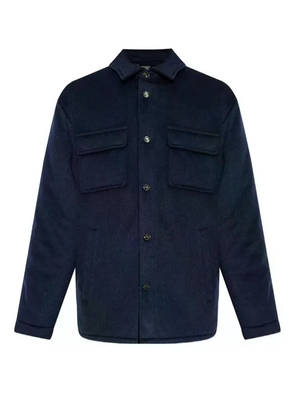 Etro Patch-pocket Cashmere Jacket - Blue