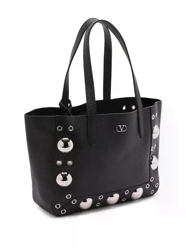Valentino Garavani Nellcôte Leather Tote Bag - Black
