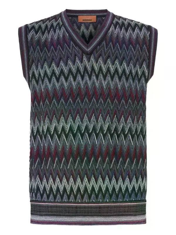 Missoni Chevron-pattern V-neck Sweater Vest
