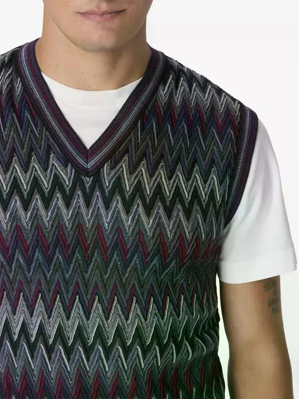 Missoni Chevron-pattern V-neck Sweater Vest