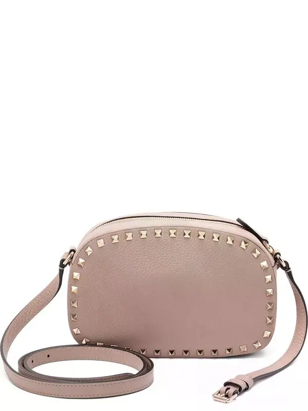 Valentino Garavani Rockstud Embellishment Leather Crossbody Bag - Pink