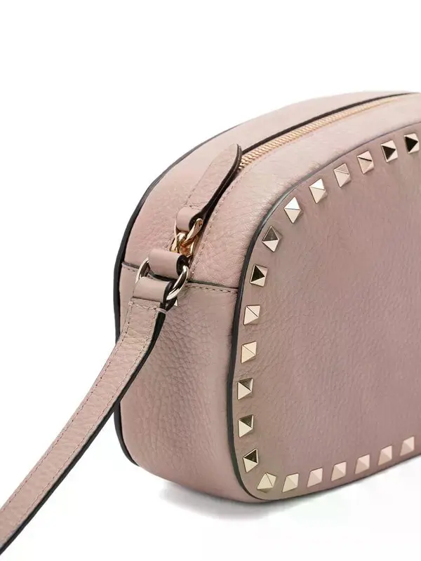 Valentino Garavani Rockstud Embellishment Leather Crossbody Bag - Pink
