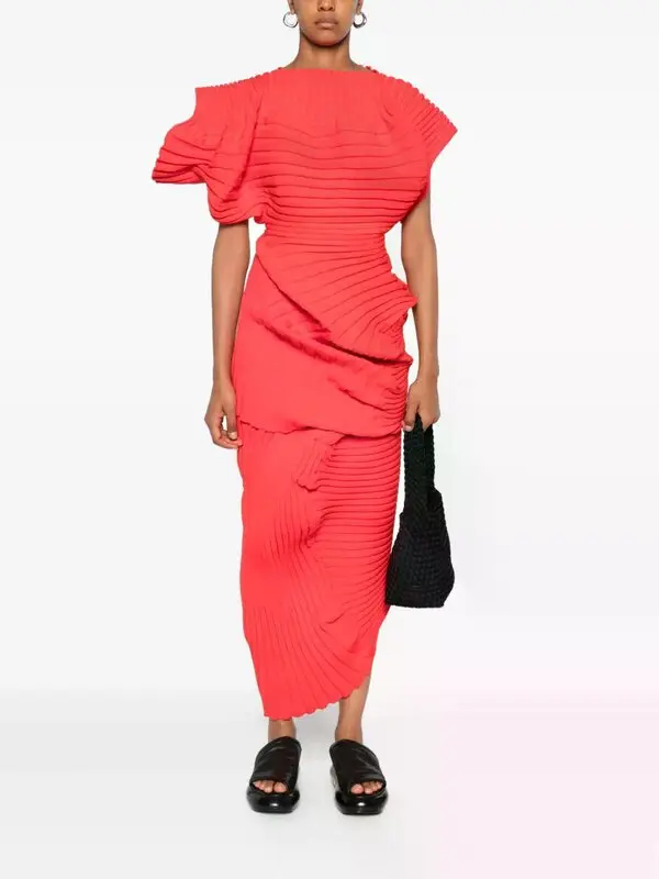 Issey Miyake Knit Pleated Maxi Skirt