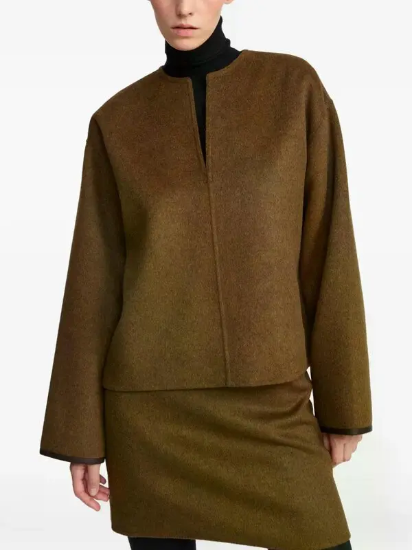YVES SALOMON V-neck Top - Brown
