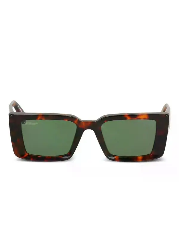 Off-White Square Frame Sunglasses - Brown
