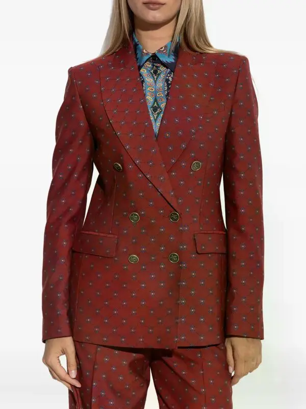 Etro Paisley-print Double-breasted Blazer