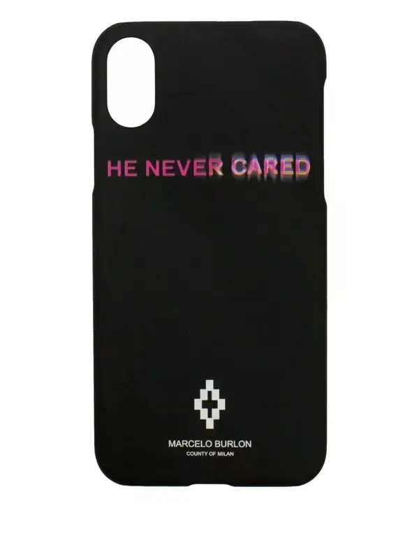 COUNTY OF MILAN He Never Cared Iphone X Case - Black